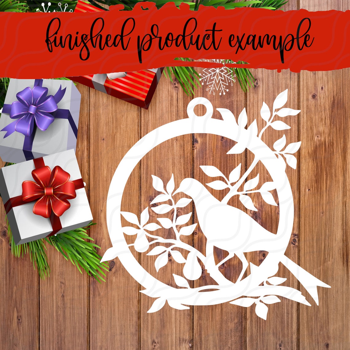 Partridge Pear SVG, Christmas Bauble Svg, Christmas Paper Cut Svg, Tree ...