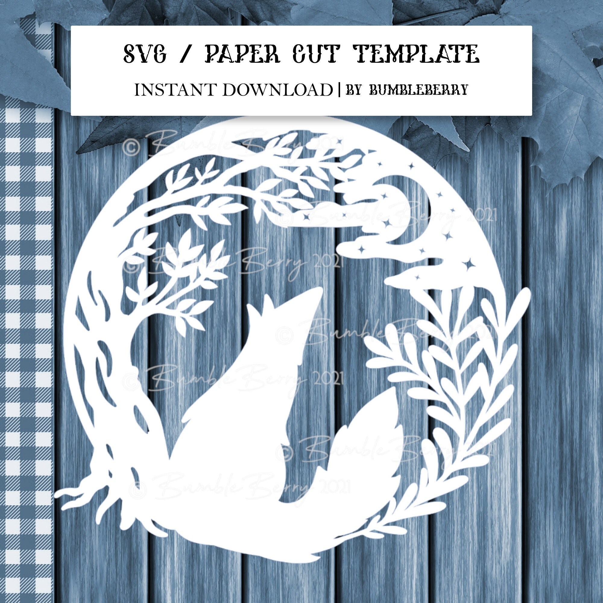 Fox Moon Svg, Wolf Fairy Tale Forest Nursery Paper Cut, Fantasy New ...