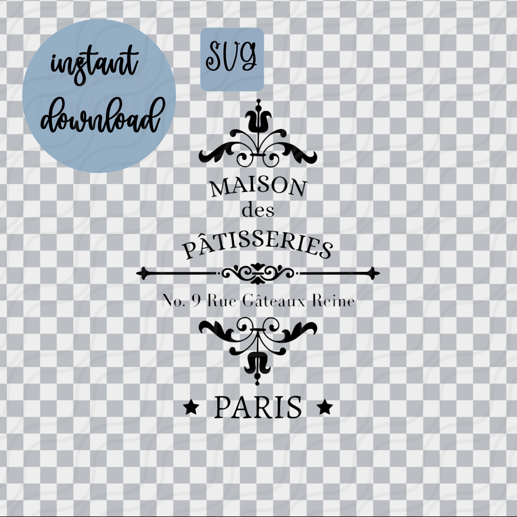 French Sign SVG Patisserie Svg Vinyl Cut File Vintage - Etsy