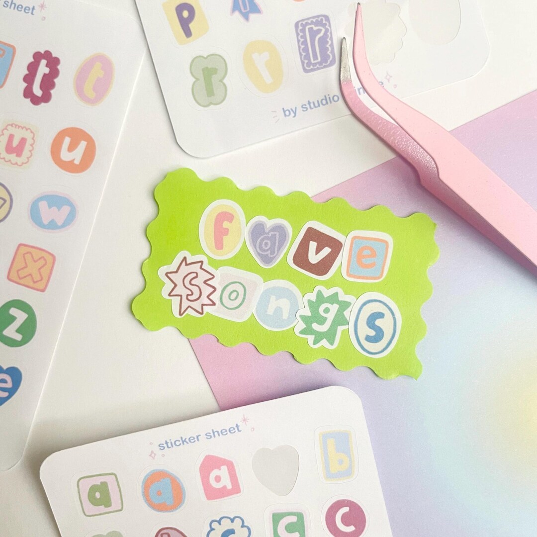 Little Letters Cute Alphabet Sticker Sheets - Etsy UK