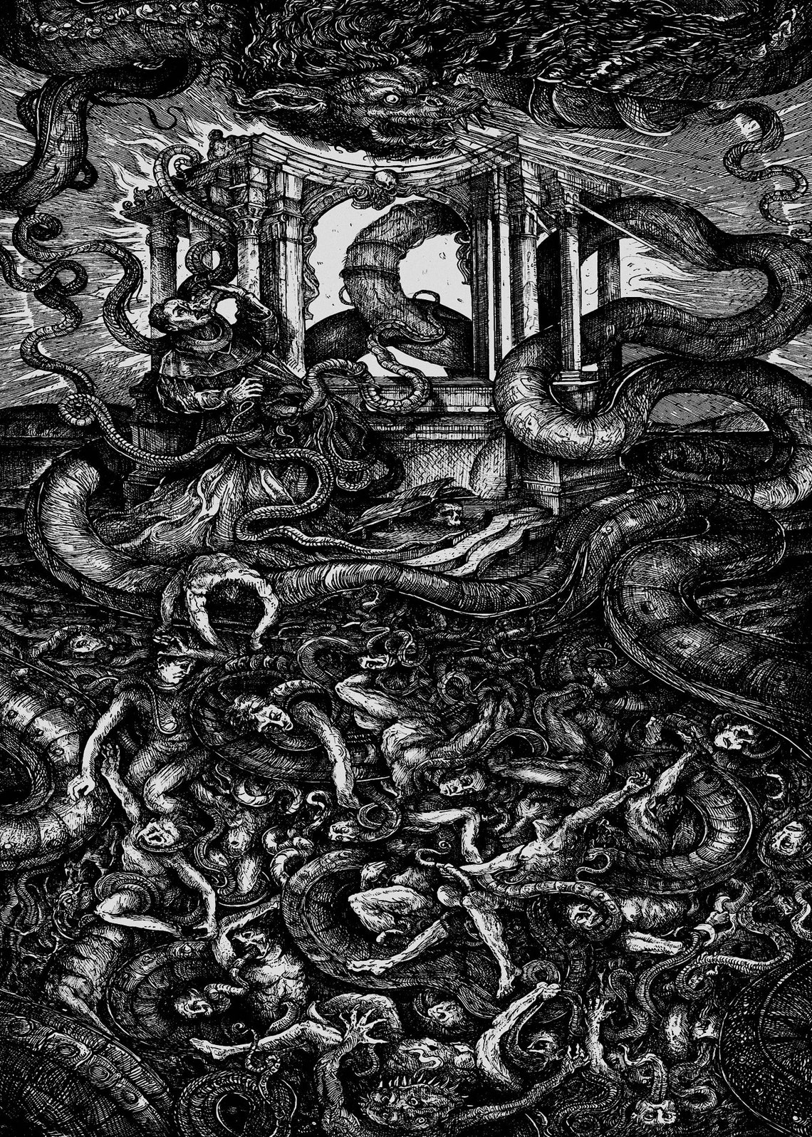 Yaldabaoth Tshirt Gnostic Serpent Shirt Demiurge Mythical | Etsy