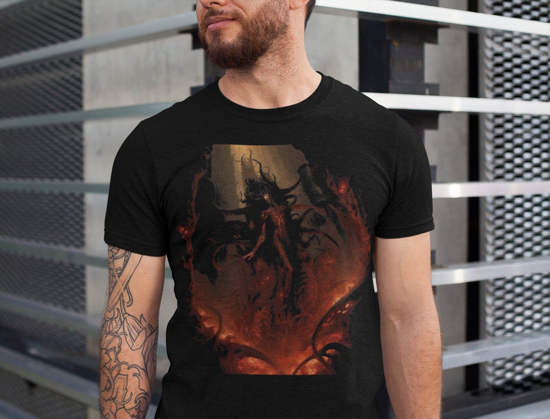 Lucifer Hell Abyss Tshirt Satanic Hell Shirt Fallen Angel - Etsy