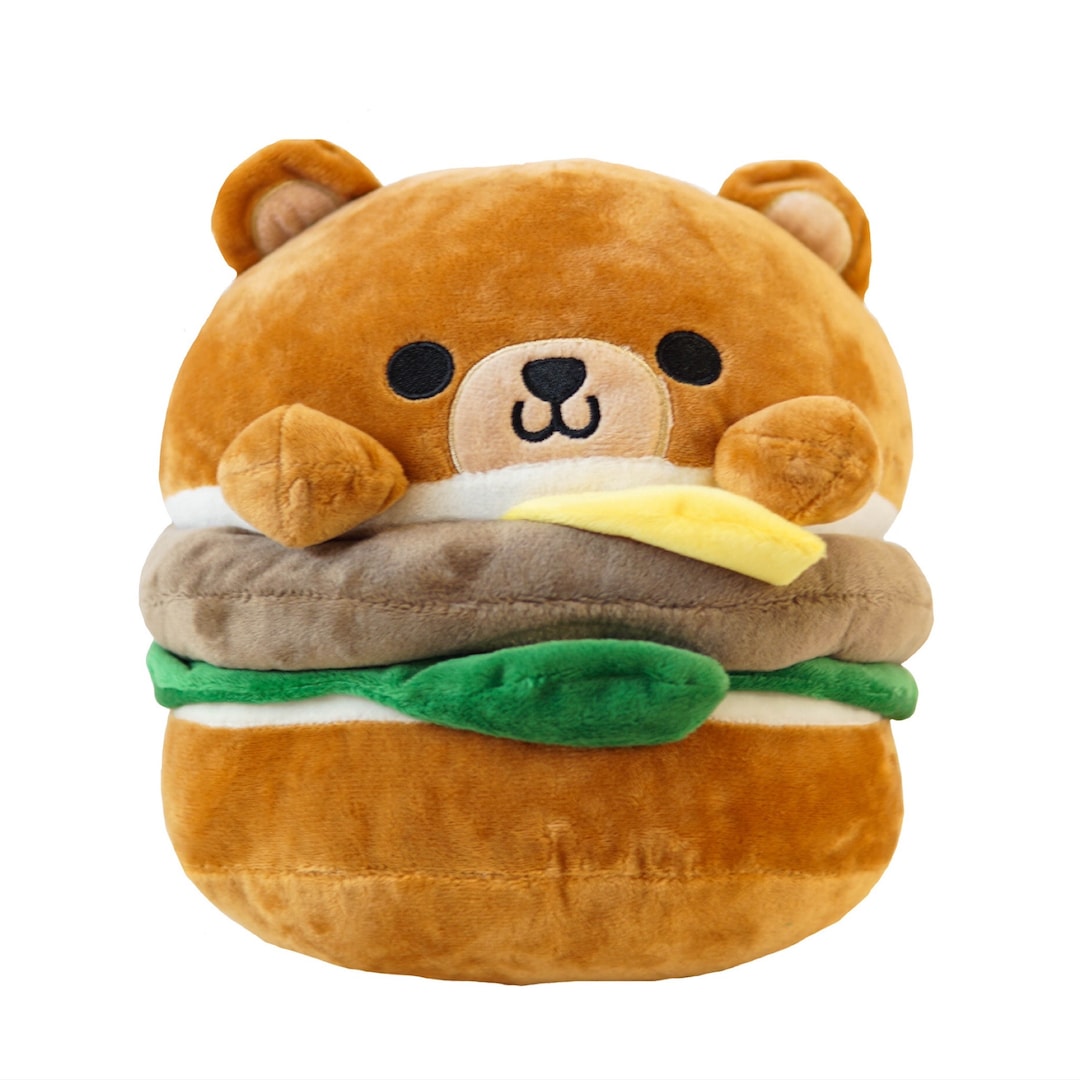 Hamburger Bear Plush - Etsy