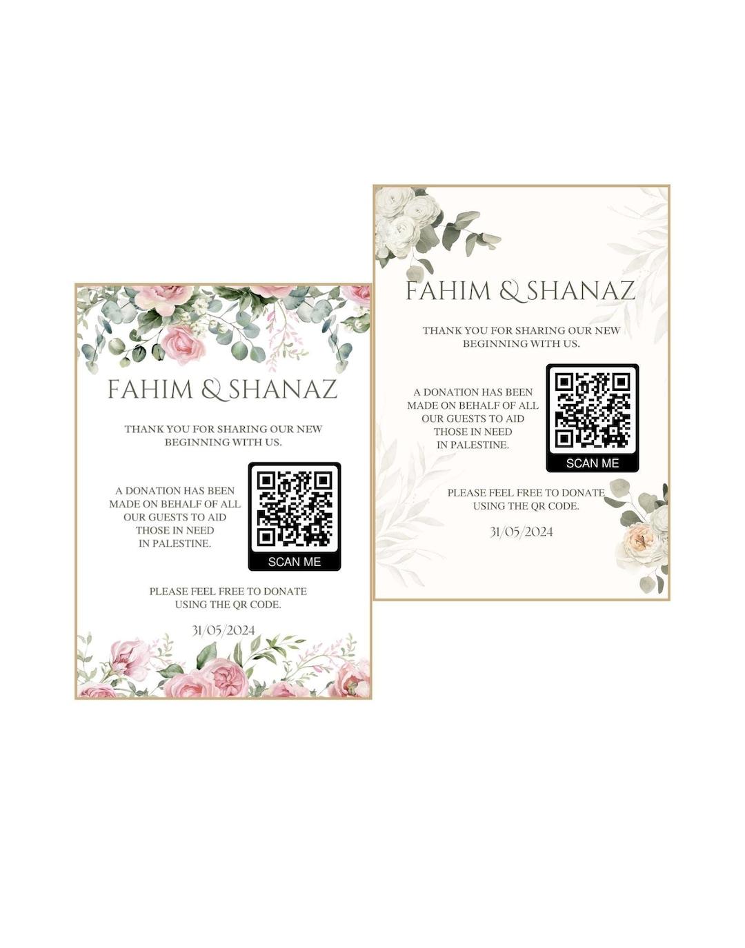 Wedding Favor Cards | Personalized Dua Cards | Nikkah Favors | Walima ...