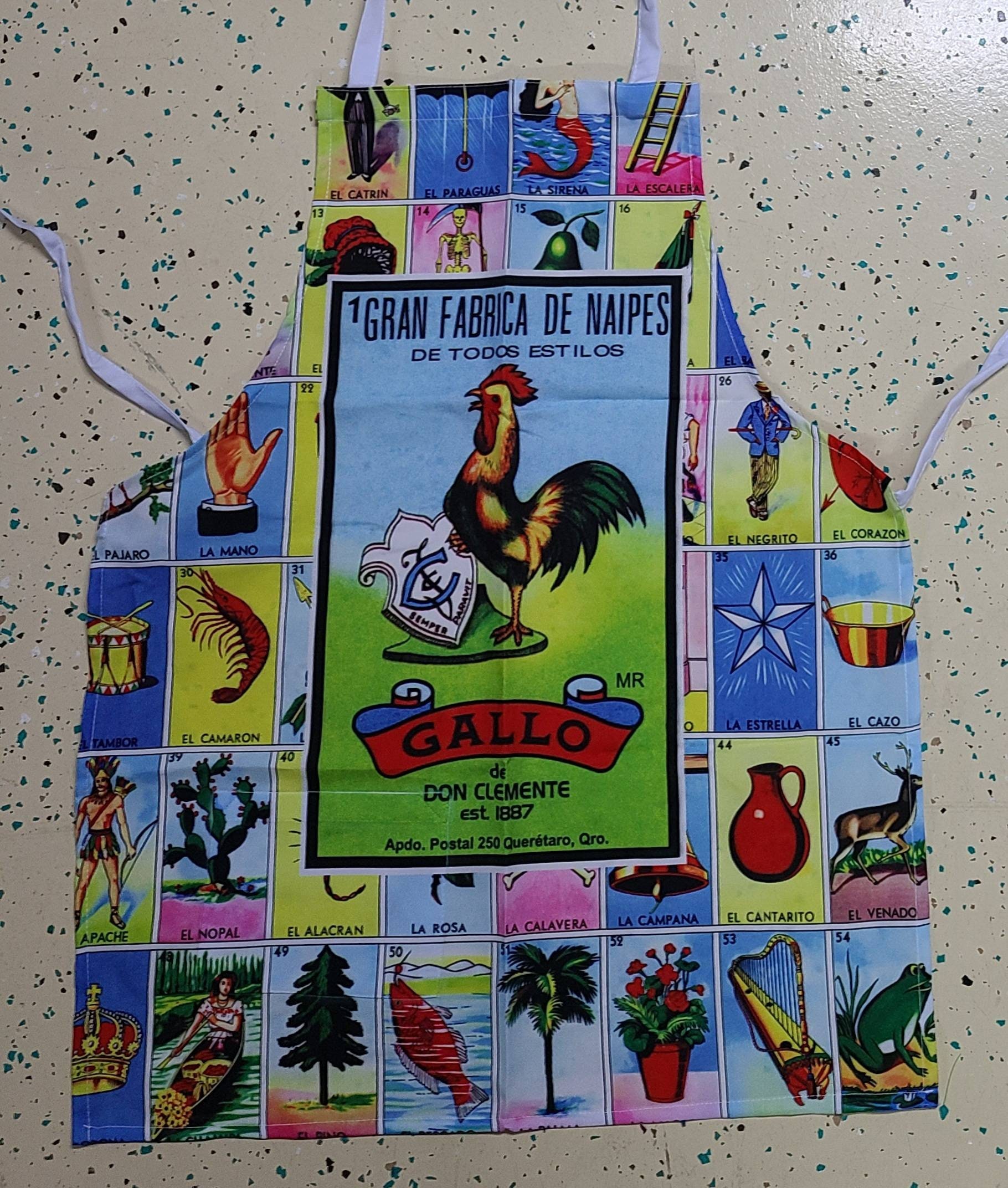 Loteria Apron El Gallo Apron Mexican Bingo Apron - Etsy