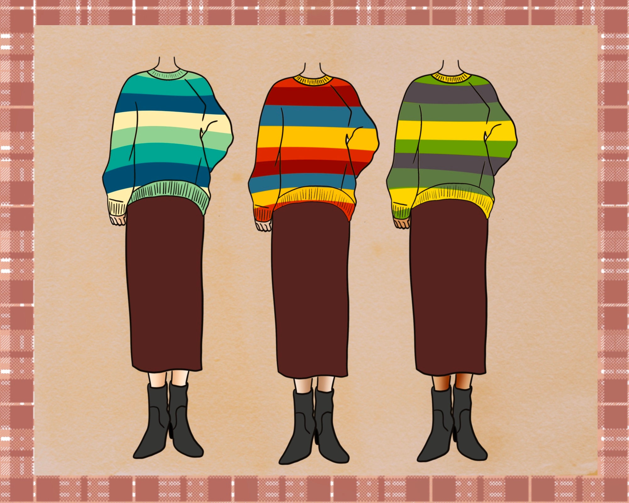 Procreate Color Palette Retro Stripe Palette Stripe Pattern 30 Procreate Swatches For Ipad Etsy