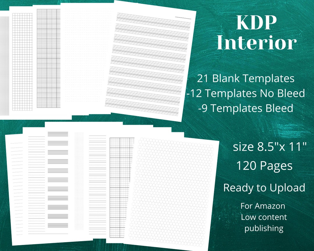KDP Interior Templates, Calligraphy, Graph, Music, Handwriting (PDF ...