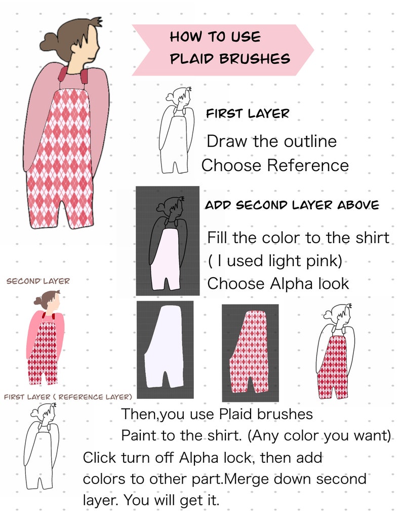 Plaid Pattern Procreate Brush Set, Seamless Buffalo Plaid, Tartan ...