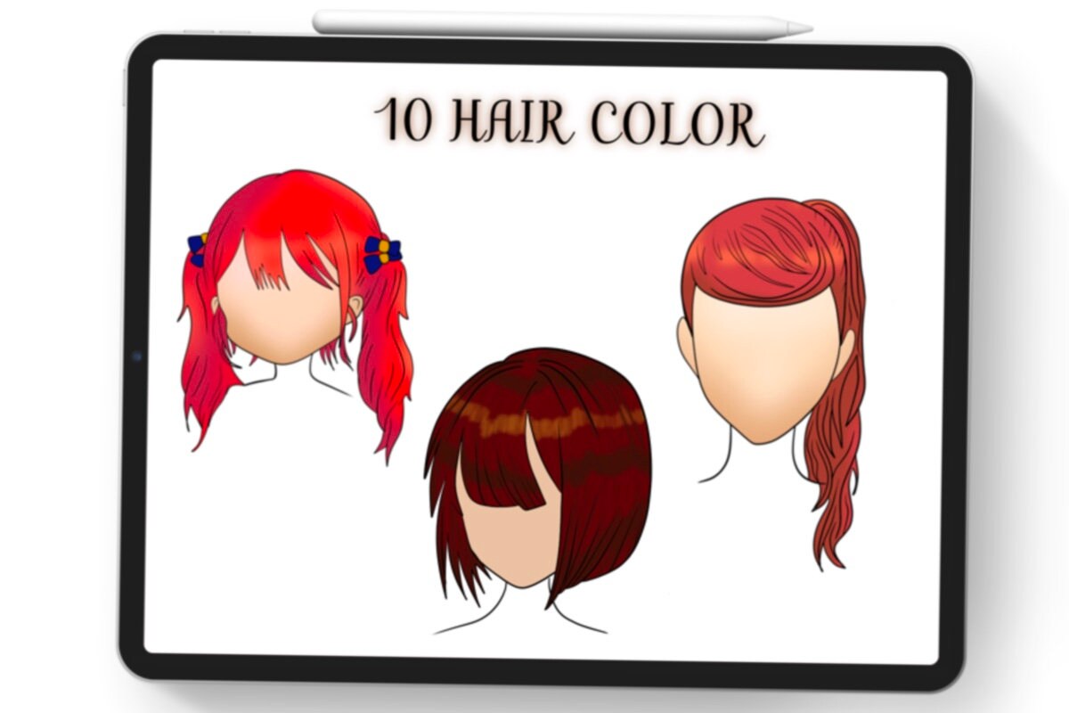 Procreate Color Palette,hair Tones,hair Blending,hair Shades Color ...