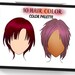 Procreate Color Palette,hair Tones,hair Blending,hair Shades Color ...