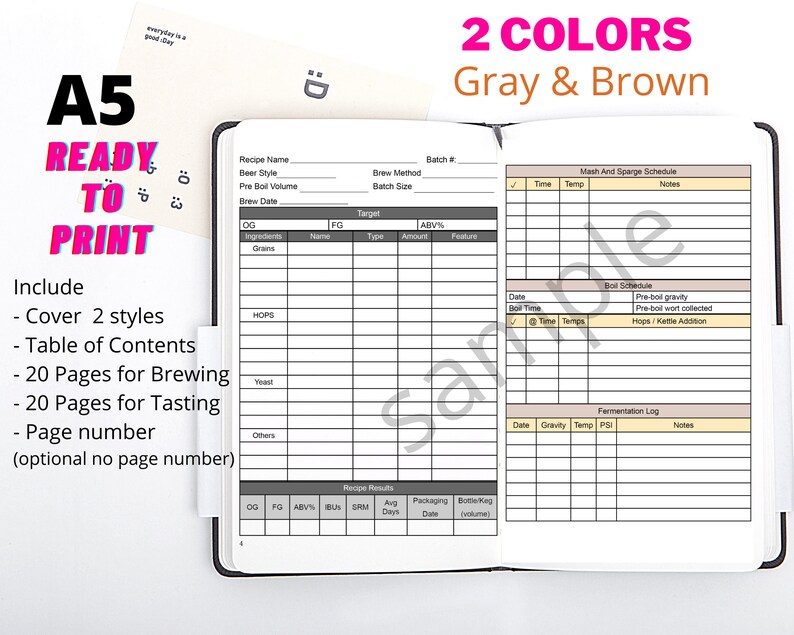 Beer Brewing Journal-craft Beer Recipes Log and Review Beer Tasting ...