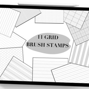 Brushes Procreate Plannerprocreate Grid Brushprocreate - Etsy