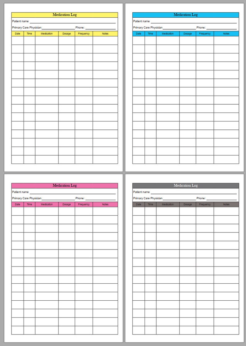 Elderly Caregiver Log,daily,weekly,monthly,medical Appointment Log ...