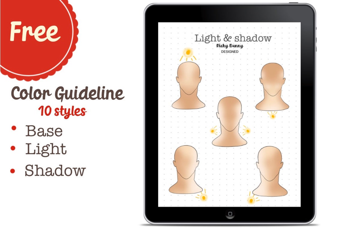 Skin Tones Palette,skin Blending,skin Shades Digital Color Palette ...