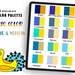 Procreate Palette,two Tone Color,duo Blue & Yellow,matching Color,duo ...