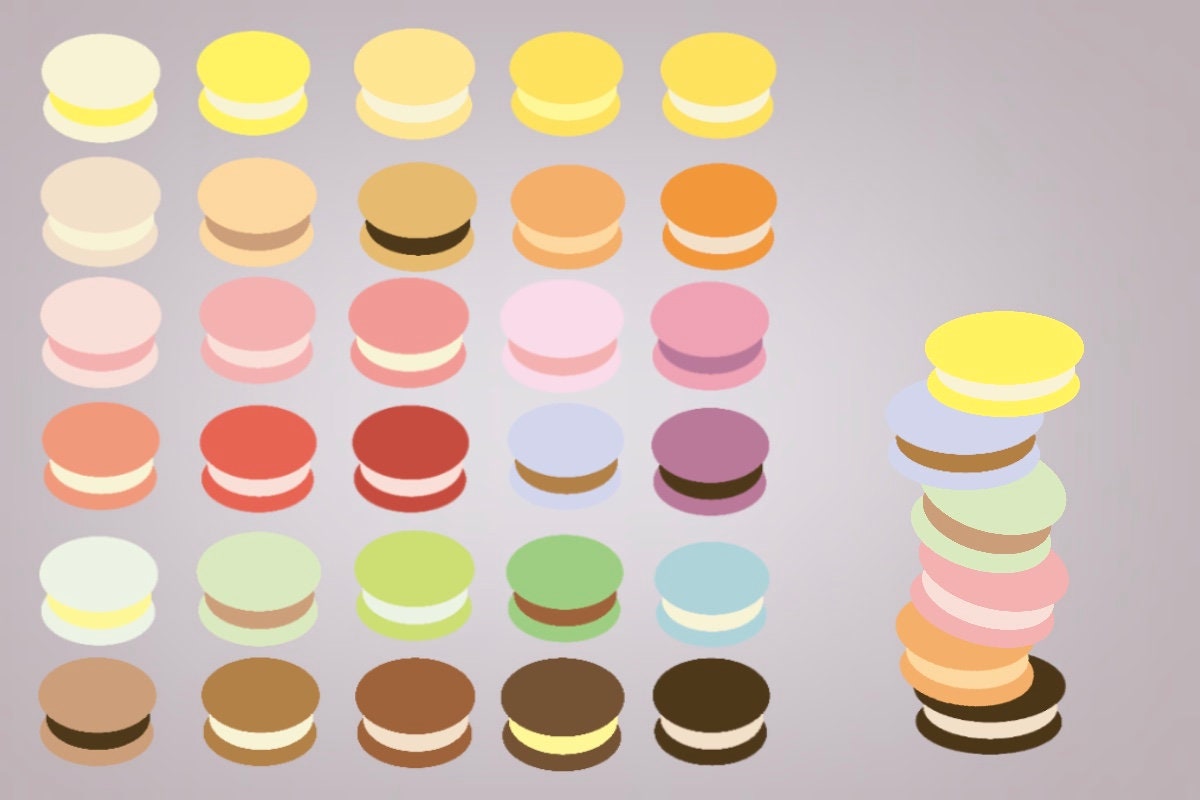 Procreate Color Palette,macaron Color Palette,pastel,baking,dessert ...