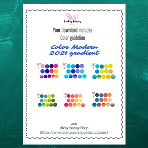 Procreate Palette,color Modern 2021 Gradient,neon Colors Gradient 30 ...