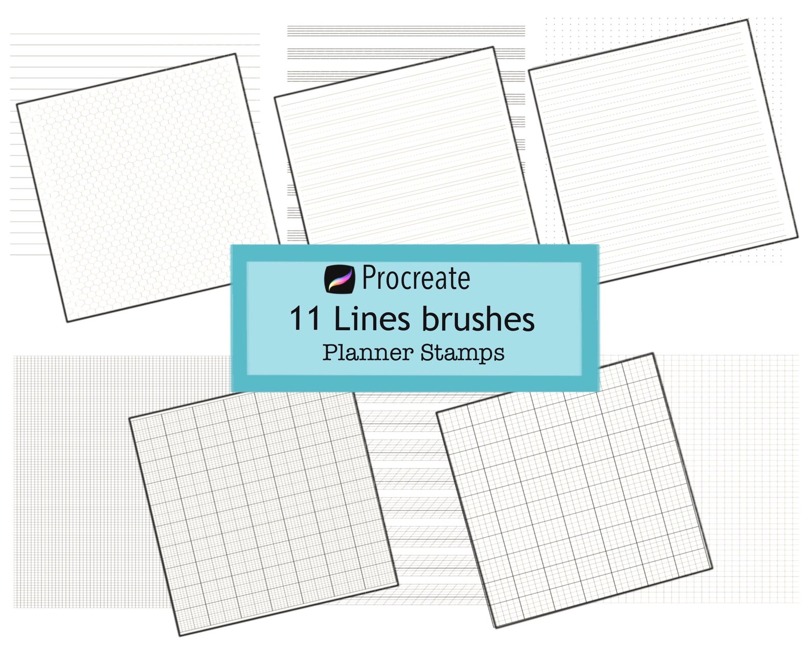 Brushes Procreate Plannerprocreate Grid Brushprocreate - Etsy