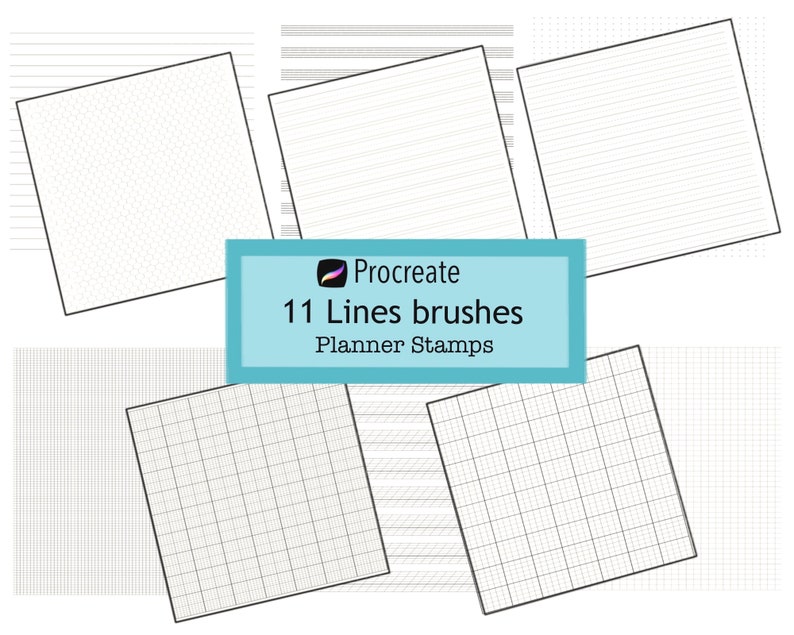 Brushes Procreate Plannerprocreate Grid Brushprocreate - Etsy