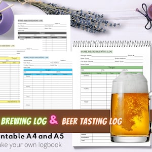 Beer Brewing Journal-craft Beer Recipes Log and Review Beer Tasting ...