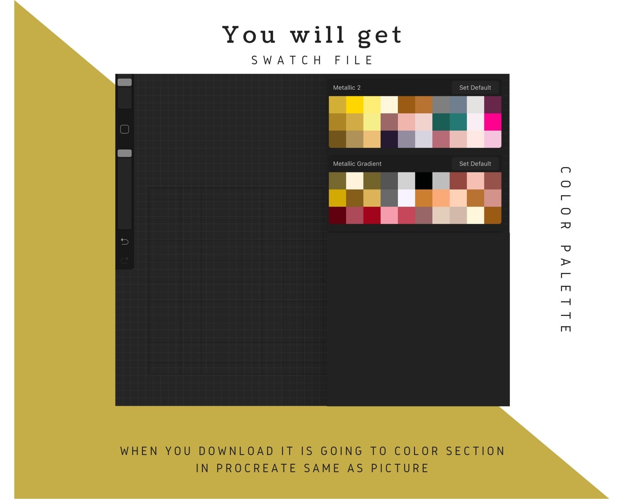 Procreate Color Palettemetallic Gradients60 Procreate - Etsy
