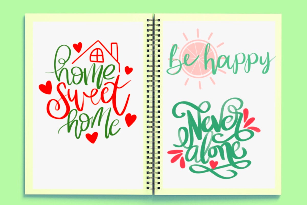 Procreate Palette,two Tone Color ,duo Green & Red Pink,matching Color ...