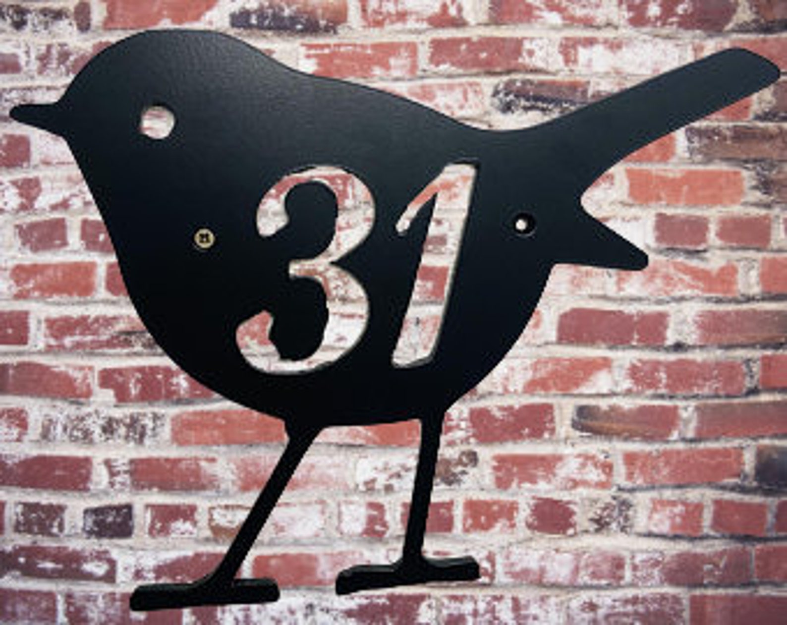 Robin House Number Plaque - Etsy UK