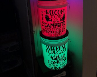 Custom LED Lighted Buckets...camping, Pool, Cabin, Lake, Deck, Patio - Etsy