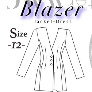 Blazer Jacket Sewing Pattern PDF Digital Download W/detailed ...