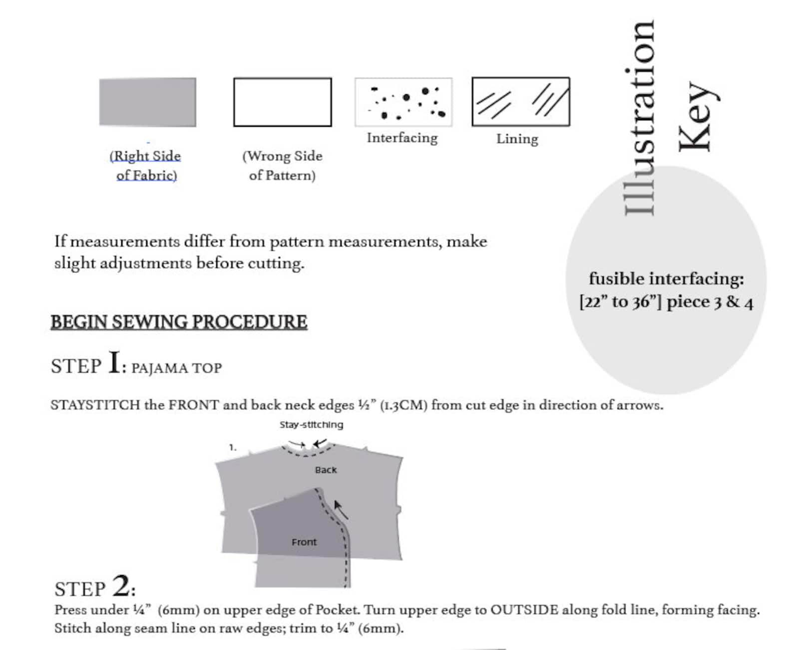 Pajama Set Sewing Pattern PDF Digital Download W/detailed Illustrations ...