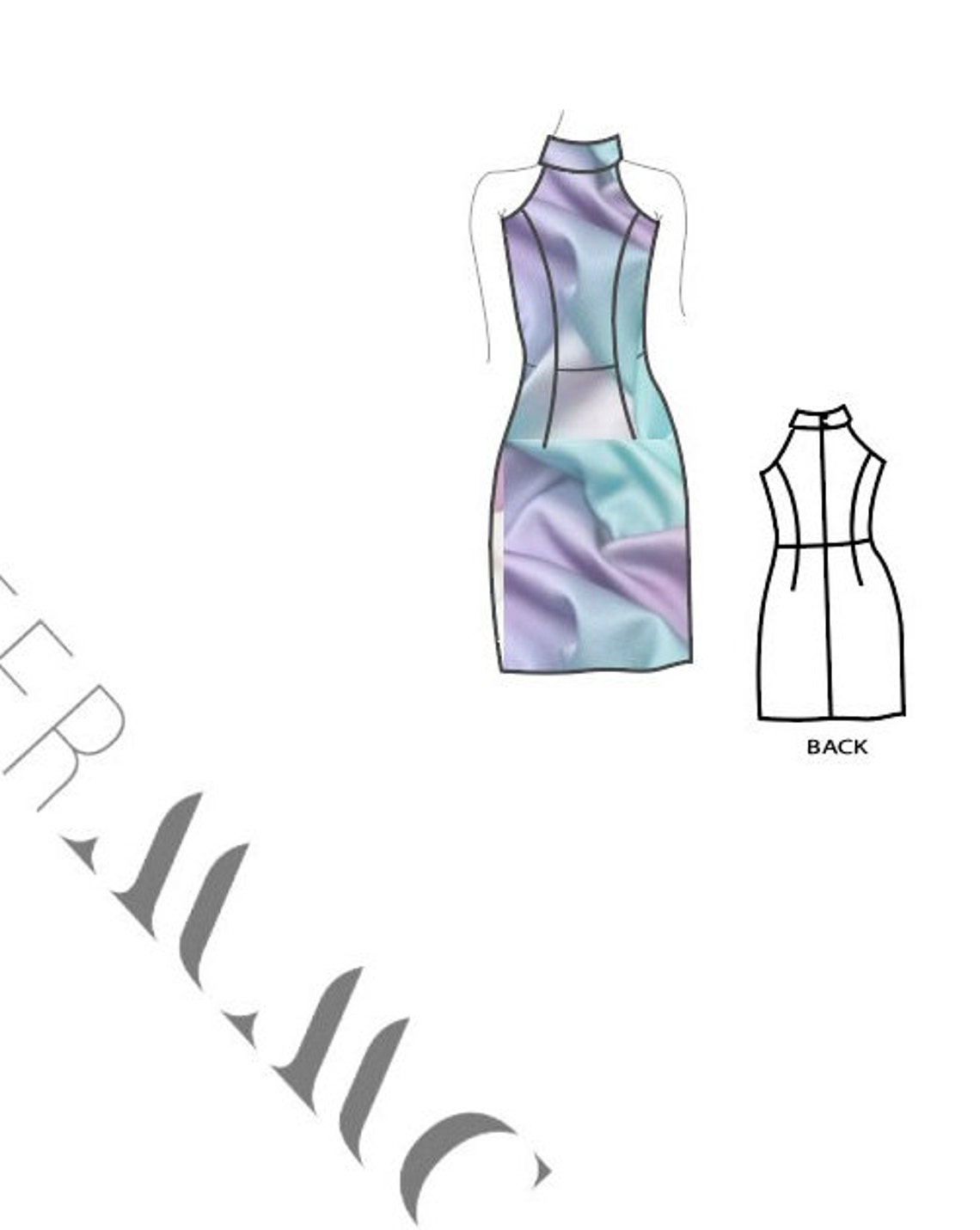Evening Dress Sewing Pattern PDF Digital Download W/detailed ...