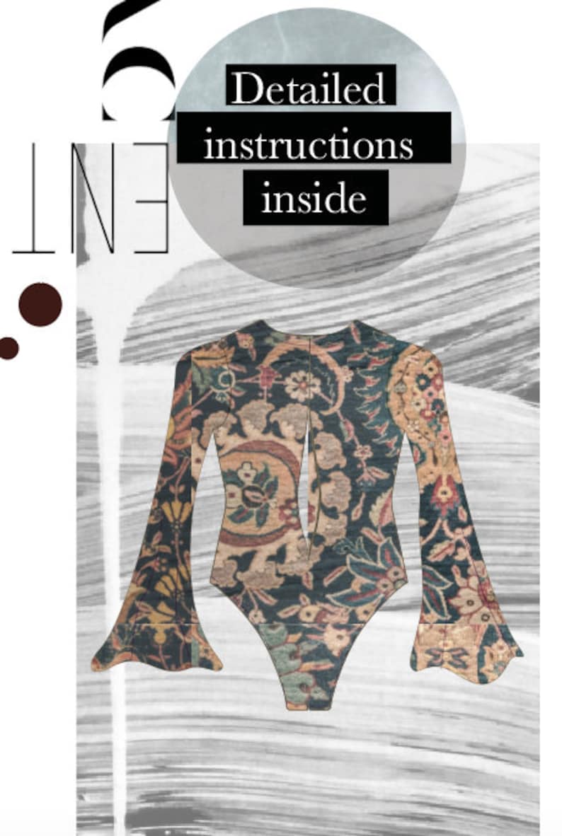 Bodysuit Sewing Pattern Instant Download PDF With Detailed ...