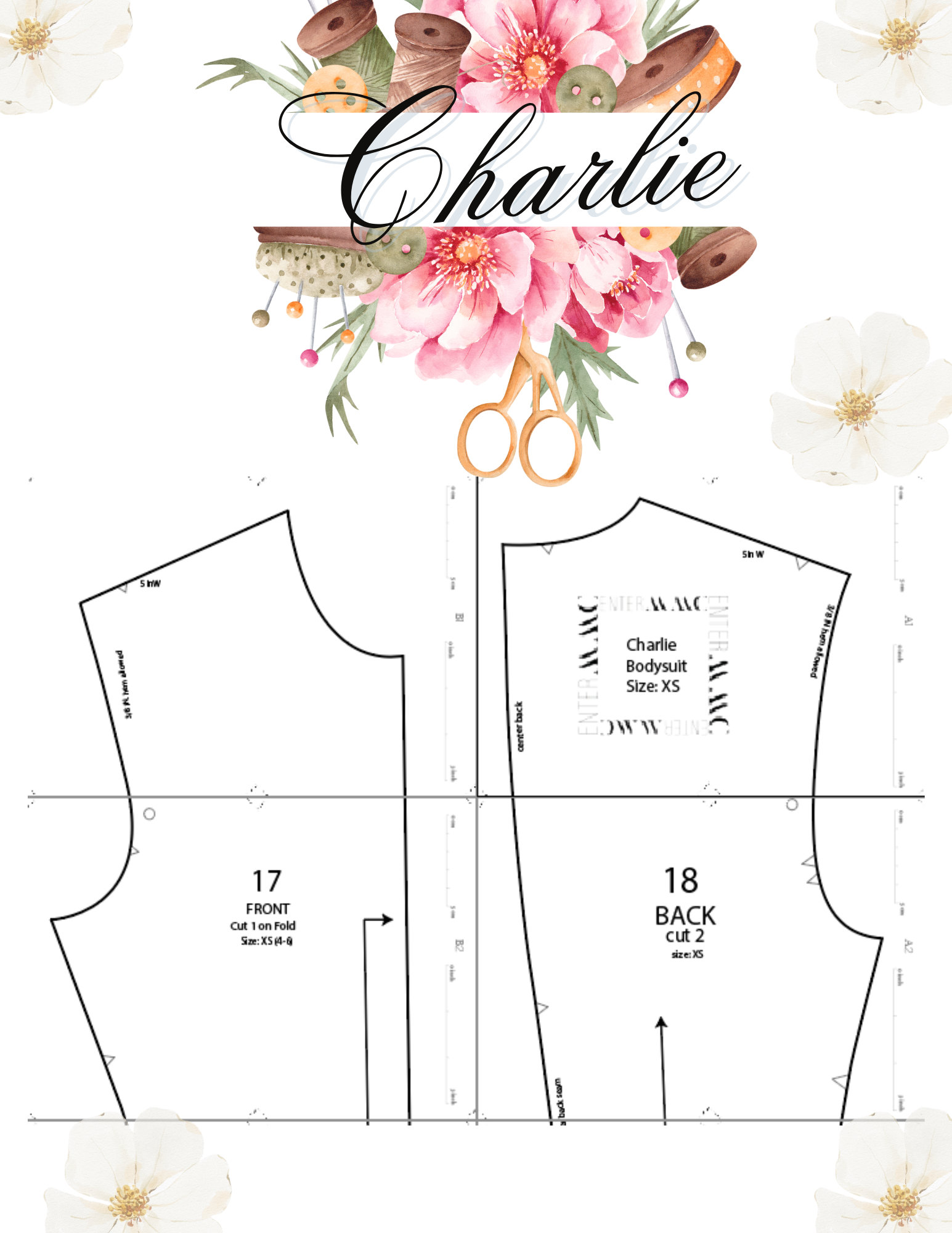 Bodysuit Sewing Pattern Digital Download PDF W/detailed Illustrations ...