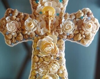 Seashell Cross - Etsy