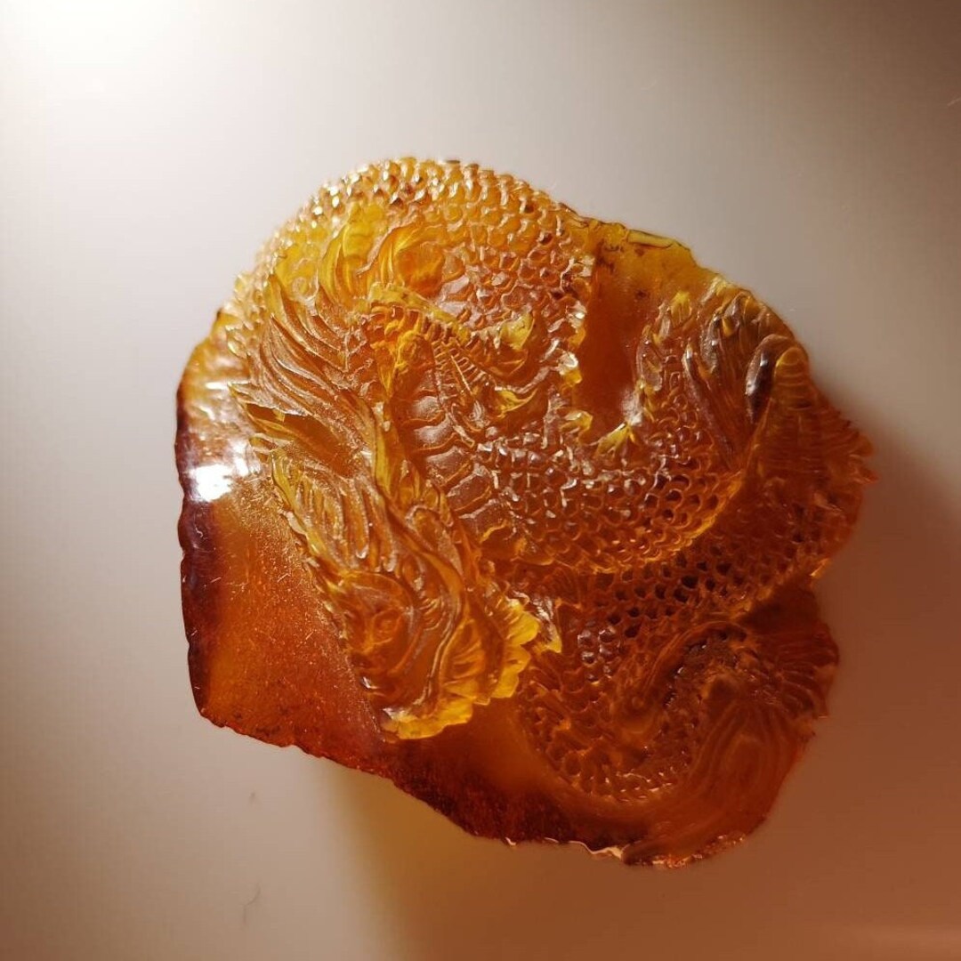 Baltic Amber Dragon Carving - Etsy