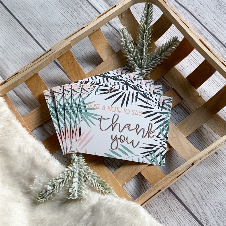 Just a Thank You Notecard Set of 5 Cards With Envelopes Thanks Flat ...