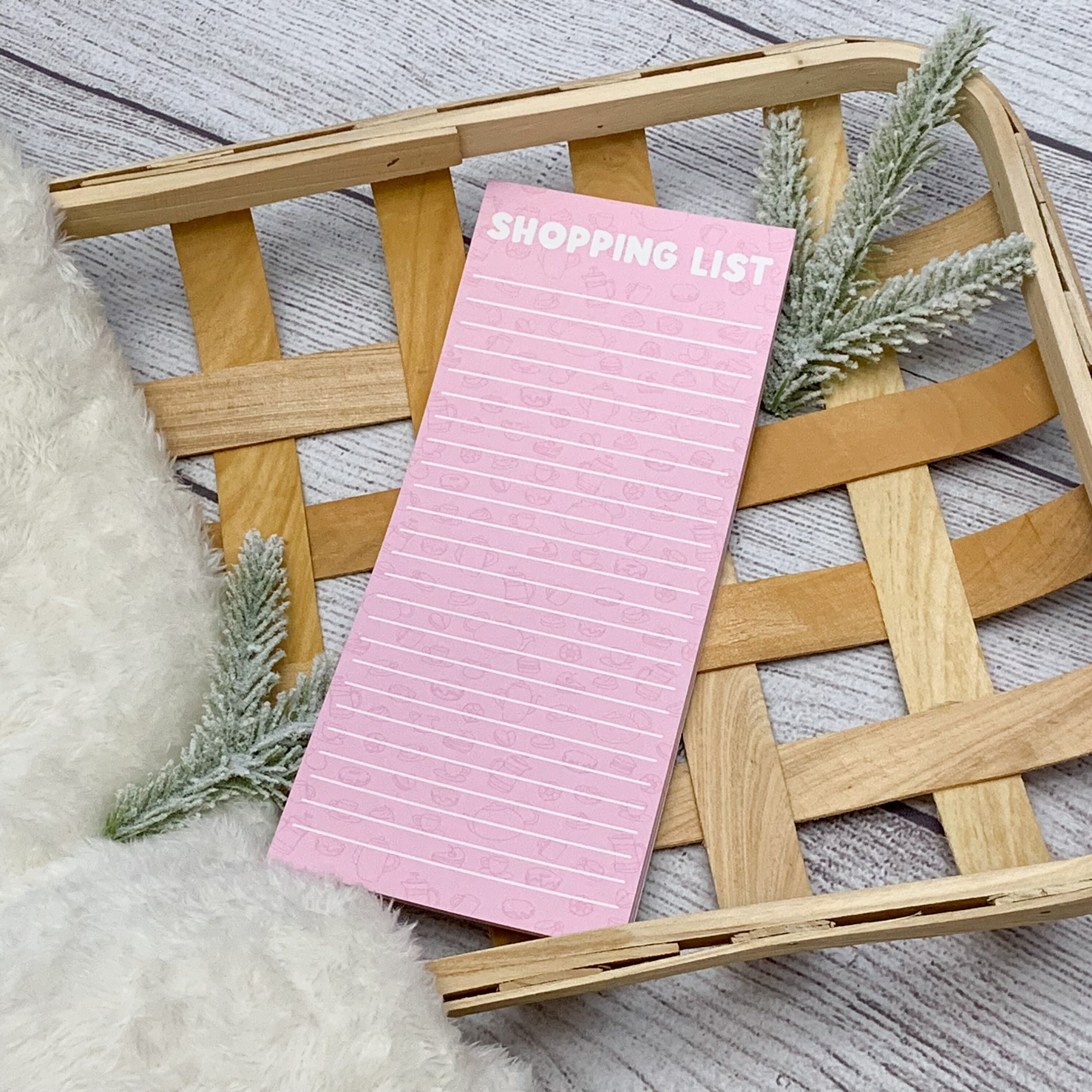 Pink Shopping List 50 Sheets Cute Memo Pad to Do List Aesthetic ...