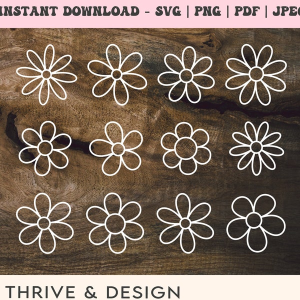 Daisy Flower Svg - Etsy