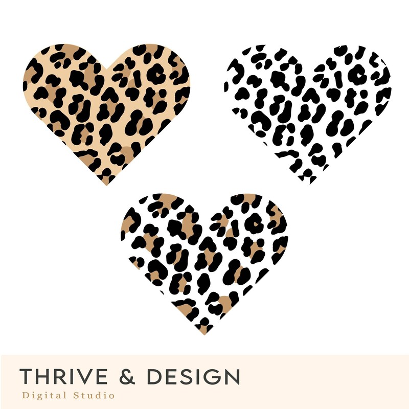 Leopard Heart Svg - Etsy