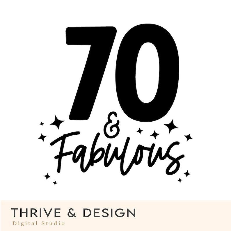 Seventy Birthday SVG 70th Birthday Svg File for Cricut 70 - Etsy