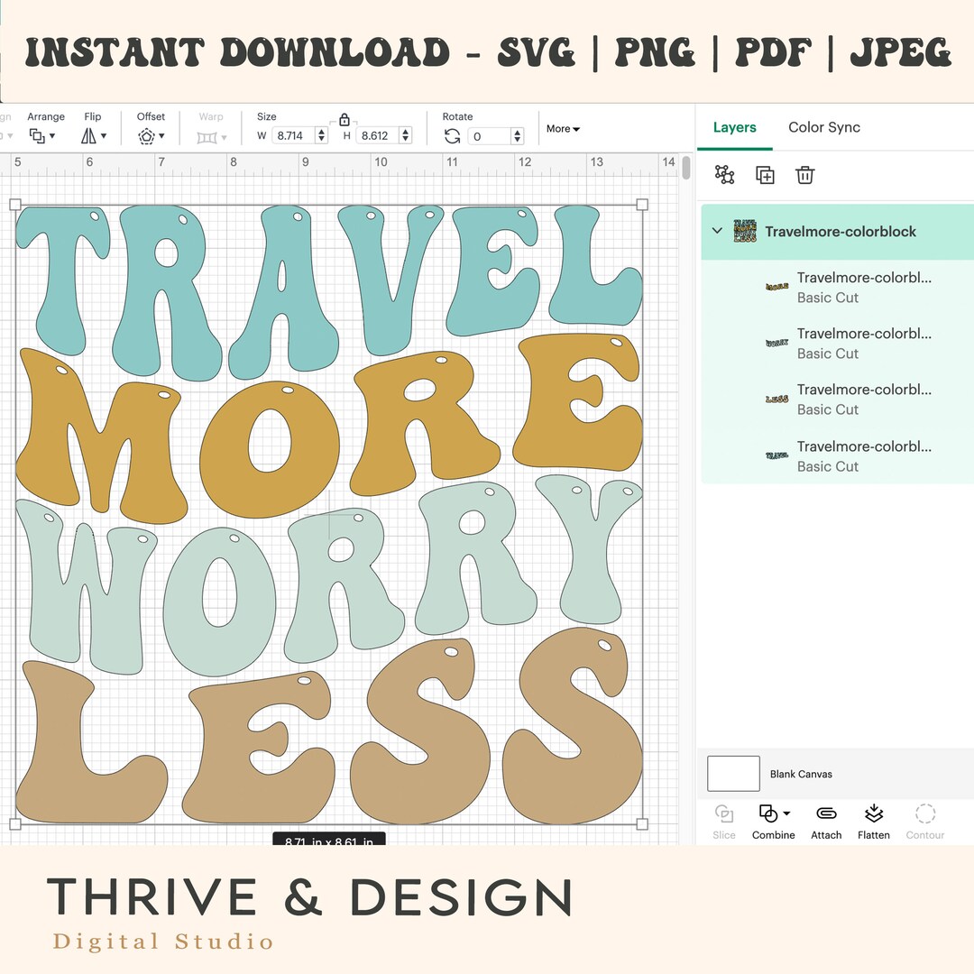 Travel More Worry Less PNG, RV Camping Svg, Clipart Cut Files for ...