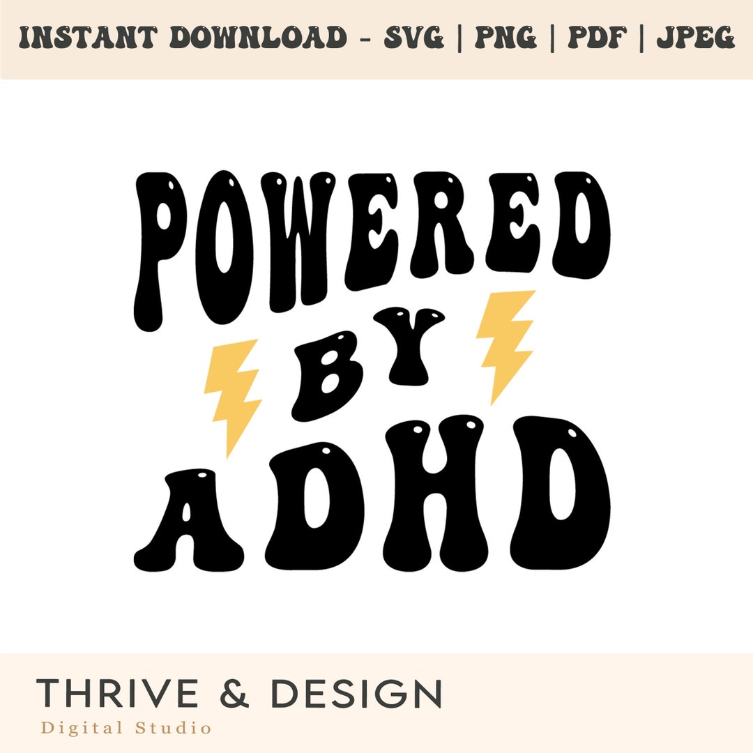 Powered by Adhd Svg, Adhd Svg, Adhd Awareness Svg, ADHD Png ...