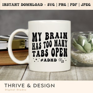 My Brain Has Too Many Tabs Open Svg, Mental Health Svg, Mental Health ...