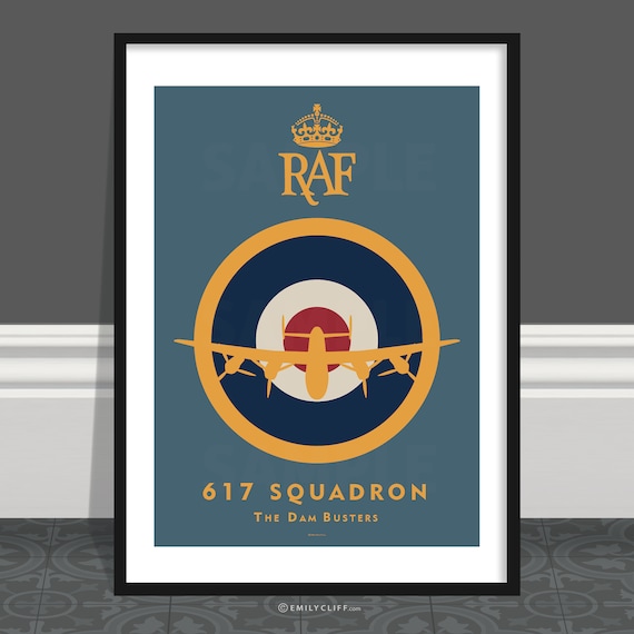 The Dam Busters 617 Squadron RAF Poster Print Wall Art | Etsy