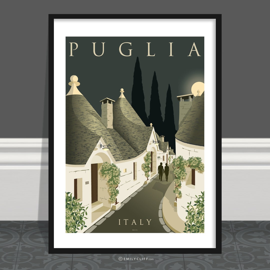 Alberobello Italy Print: Puglia Trulli Houses Travel Poster - Etsy