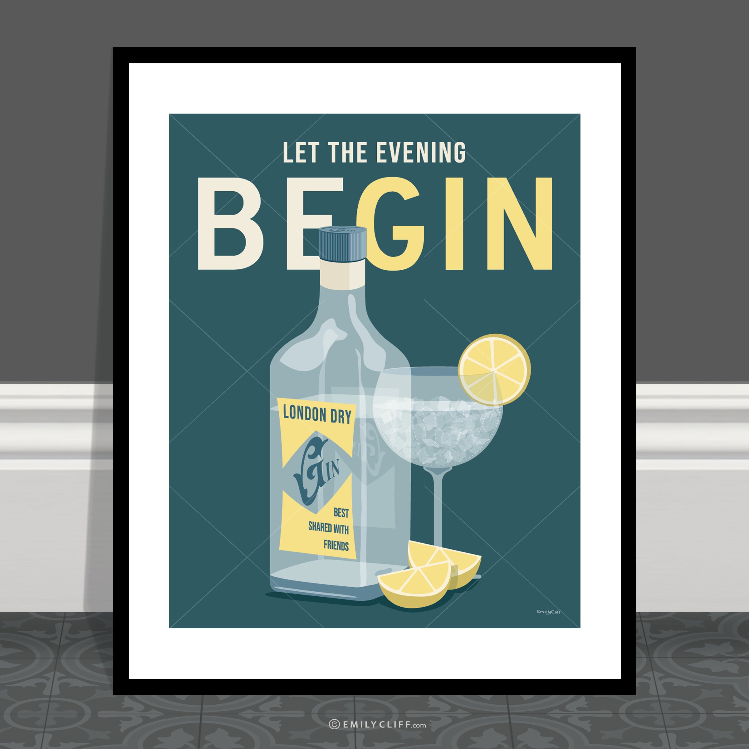 Gin Poster, Gin Print, Gin & Tonic Posters, Gin Wall Art, Vintage Gin ...