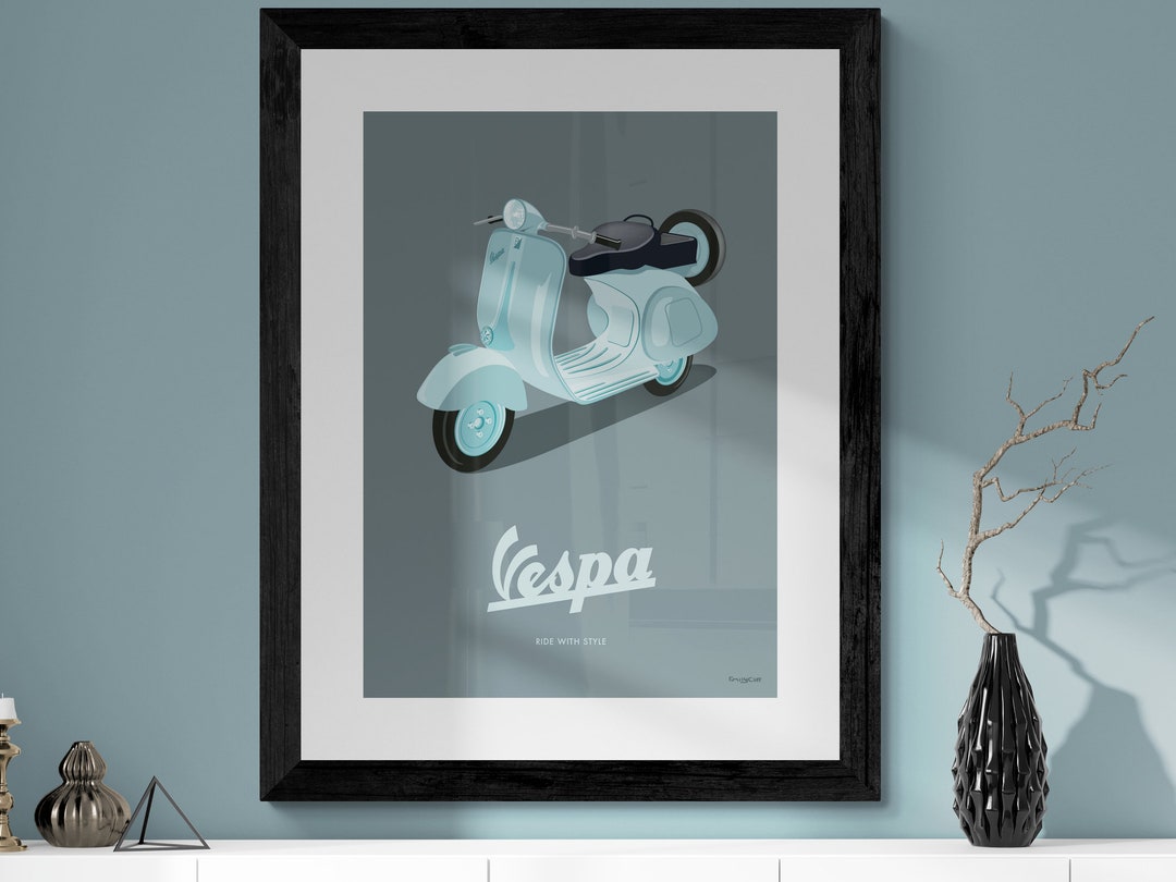 Italian Vintage Vespa Print Vespa Poster Vespa Print - Etsy