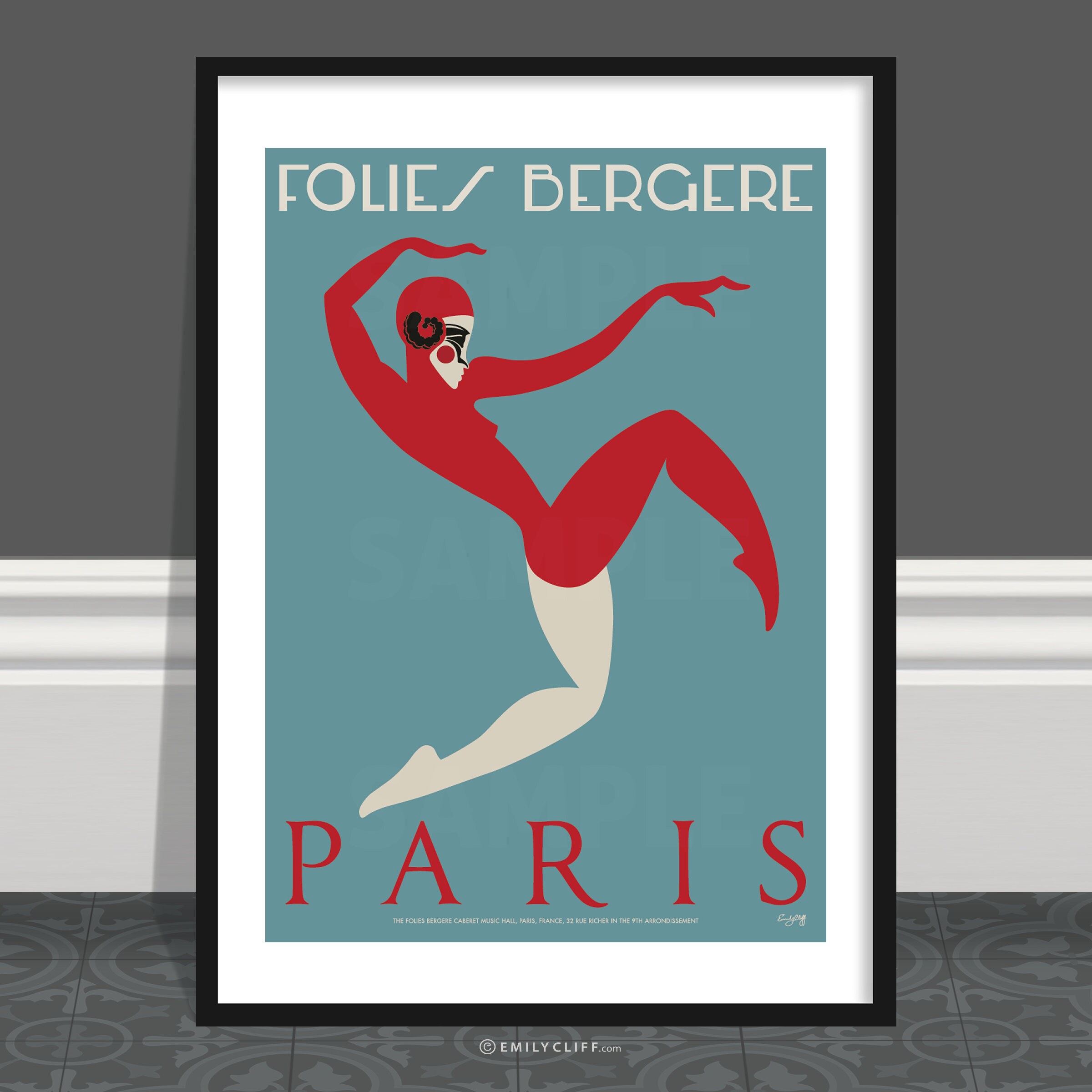 Folies Bergere Print, Poster, Wall Art, in the Style of Folies Bergere ...