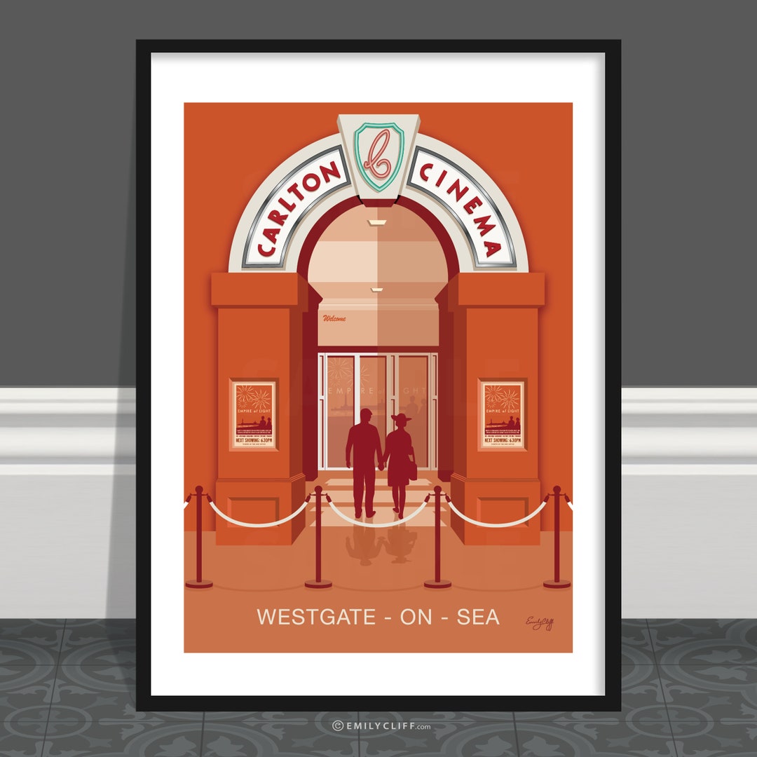 Vintage Westgate-on-sea Poster: Carlton Cinema, Kent Travel Art - Etsy