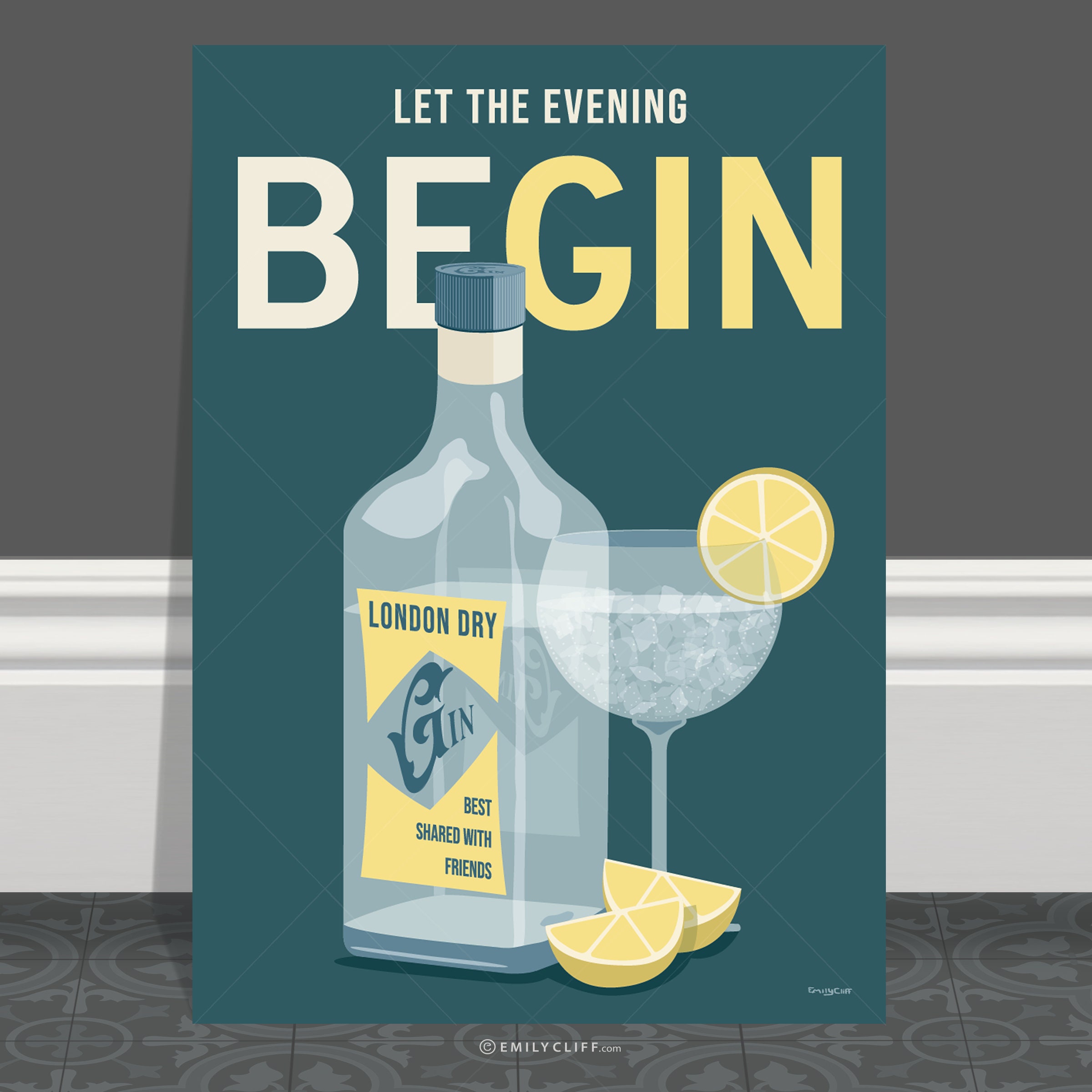 Gin Poster, Gin Print, Gin & Tonic Posters, Gin Wall Art, Vintage Gin ...